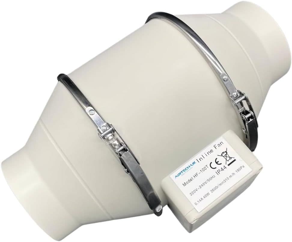 FlowMax Turbo Inline Extractor Fan 100mm / 4 inches - Single Speed ...