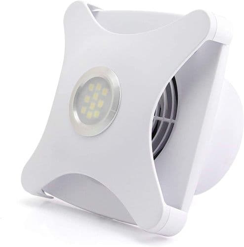 LED Bathroom Extractor Fan Ceiling or Wall 100mm 4" with Draught ...