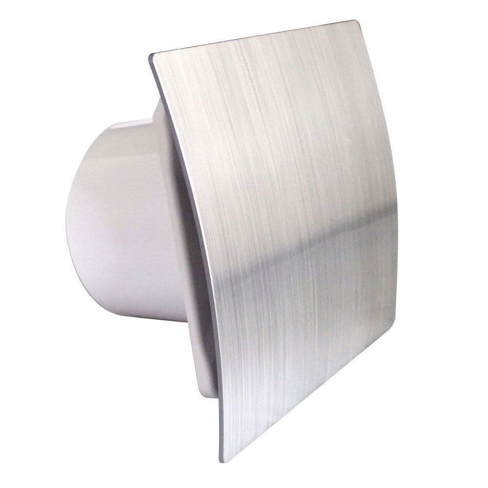 Silver Bathroom Extractor Fan 100mm / 4" Modern Ventilator Shower ...