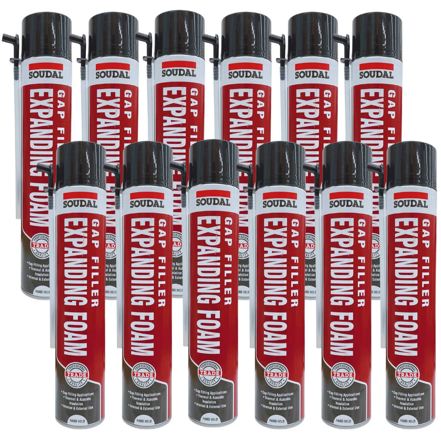 Soudal Hand Held Expanding Foam 750ml X 12