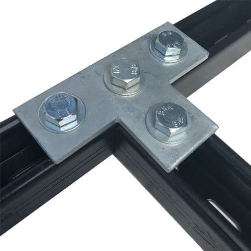 Strut Tee Plate Connector - 4 Hole