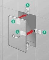 Tiled Magnetic Catches Kit Access Panel MU1