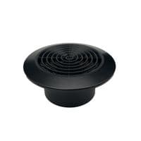 Ventilation Grille Round Black 4" 100mm Duct Extractor fan Bathroom