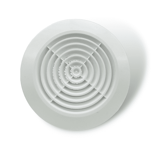 Ventilation Grille Round WHITE 4& x22; 100mm Duct Extractor fan Bathroom