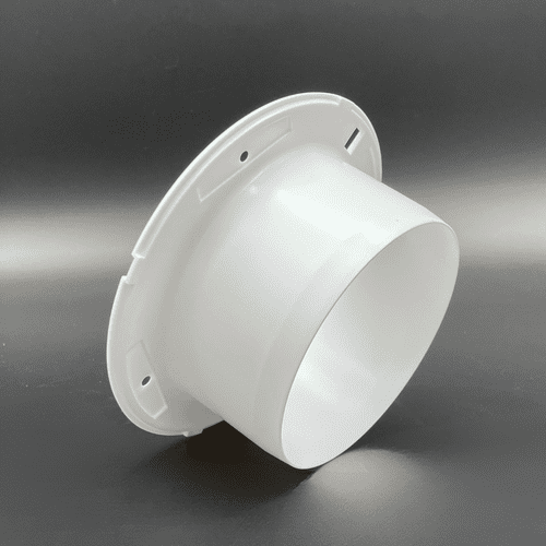 White Plastic Flange 6"/150mm - Versatile Wall or Ceiling Mounted ...