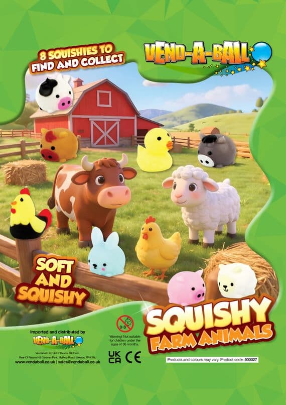 50mm Vending Capsules - Squishy Farm Mix x 100