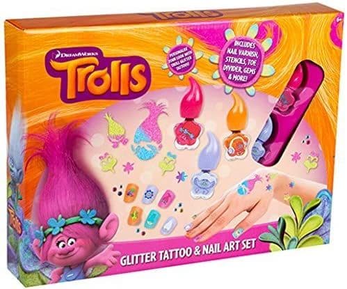 Trolls DreamWorks Glitter Tattoo & Nail Art Set x 1