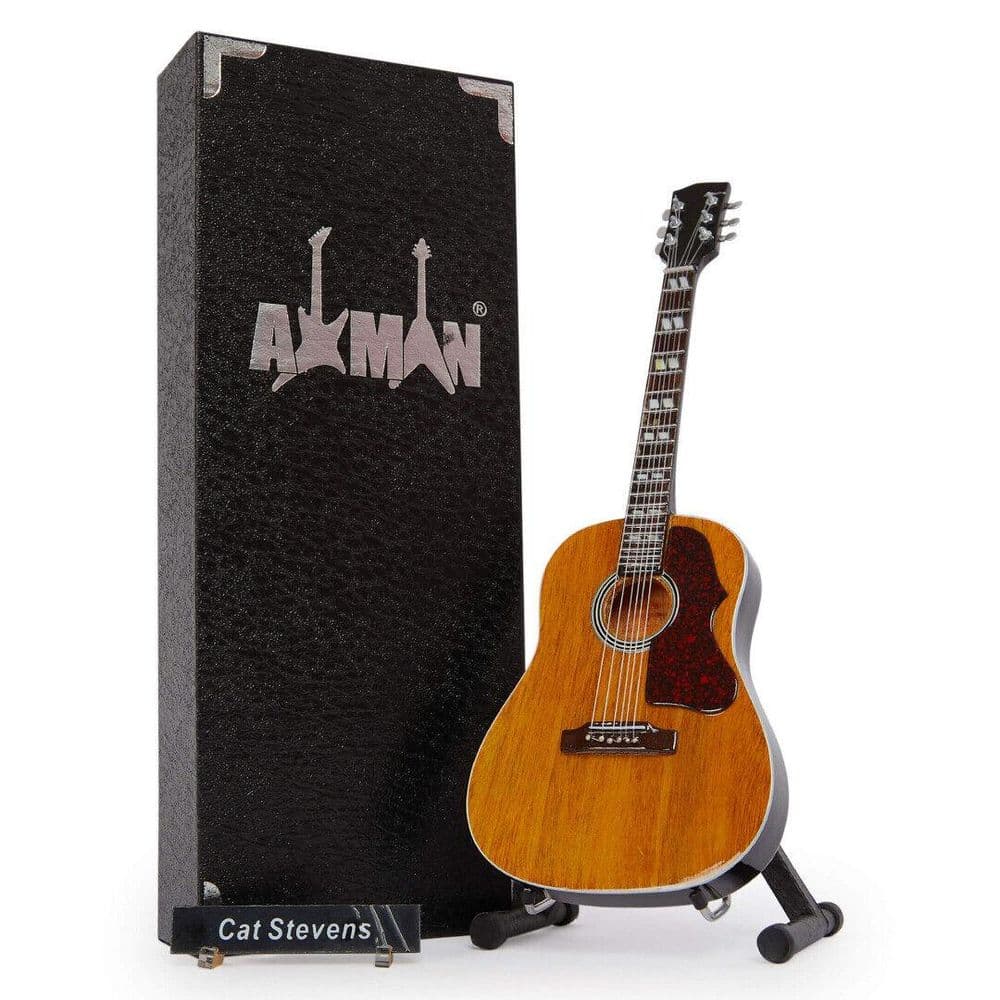Cat Stevens Guitar Miniature Replica | Display Box | Mini Stand | Name ...