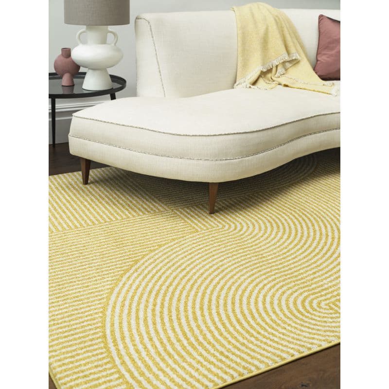 Asiatic Muse Geometric Rug |Yellow-Burkes-shop
