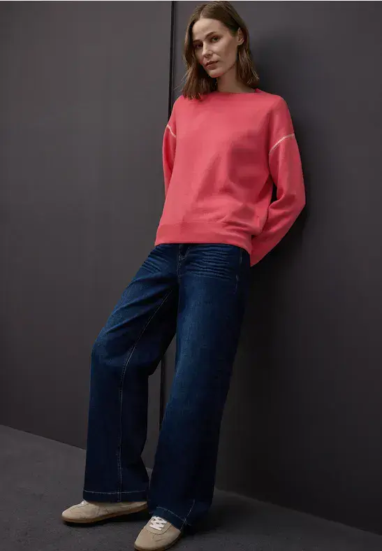 Street One Double Face Sweater Coral 303695