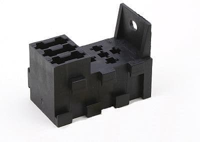 3 way interlocking fuse box plus 1 relay socket RELF-1
