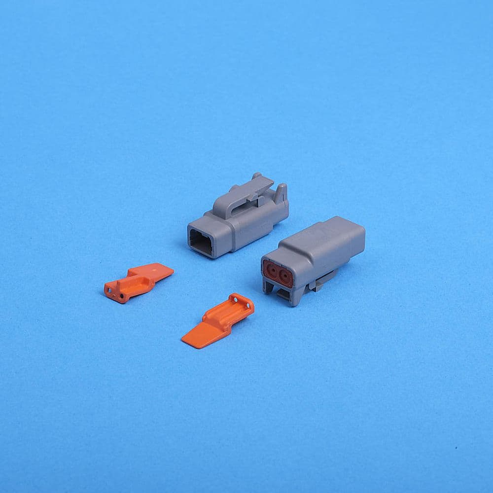 DTM 2 way Plug Grey Including wedgelock DTM06-2S