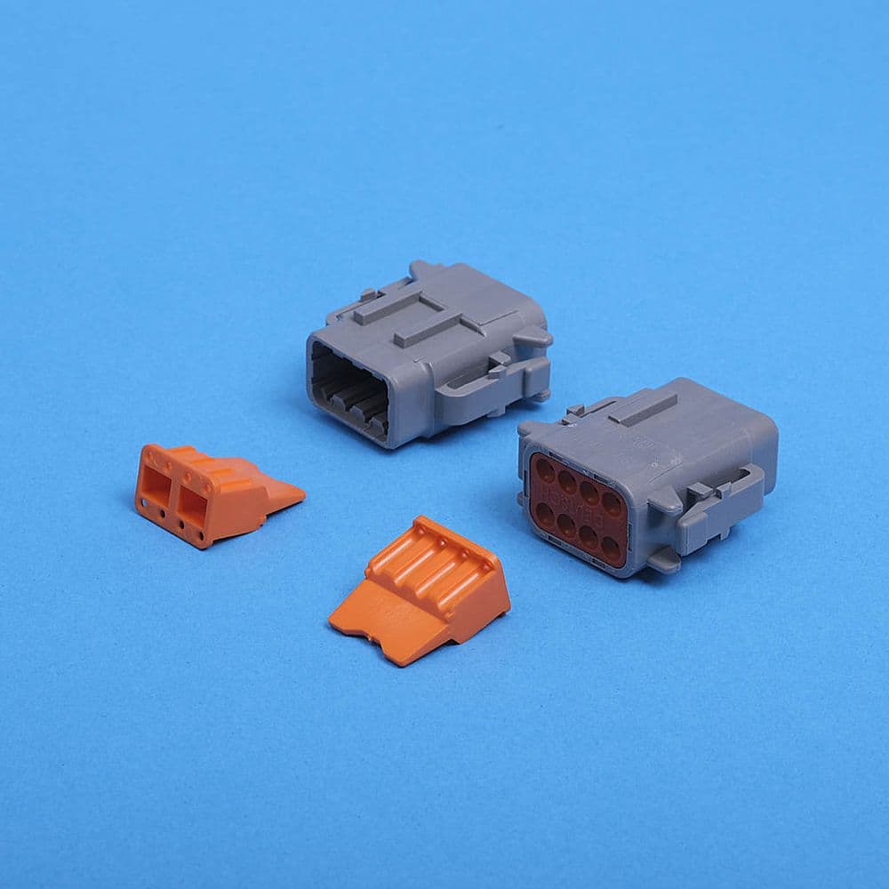 DTM 8 way Plug Grey Including wedgelock DTM06-8SA