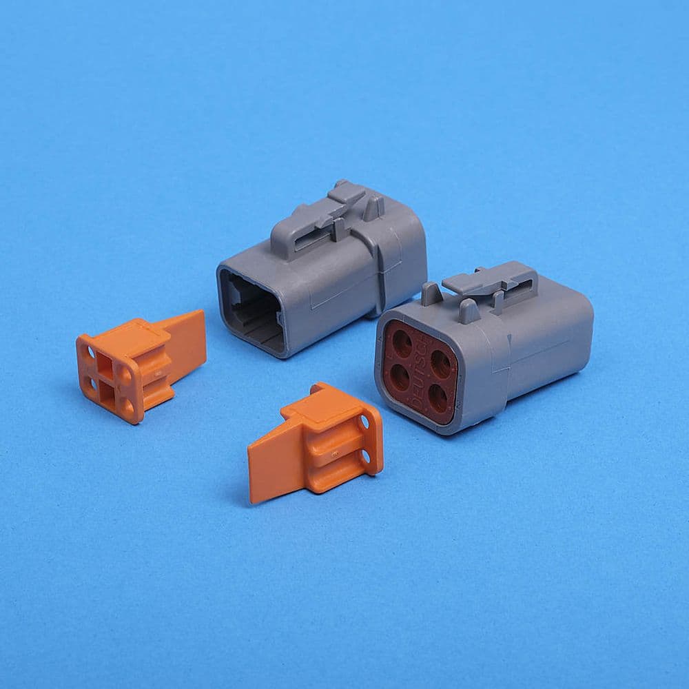 DTP 4 way plug Grey Including wedgelock DTP06-4S