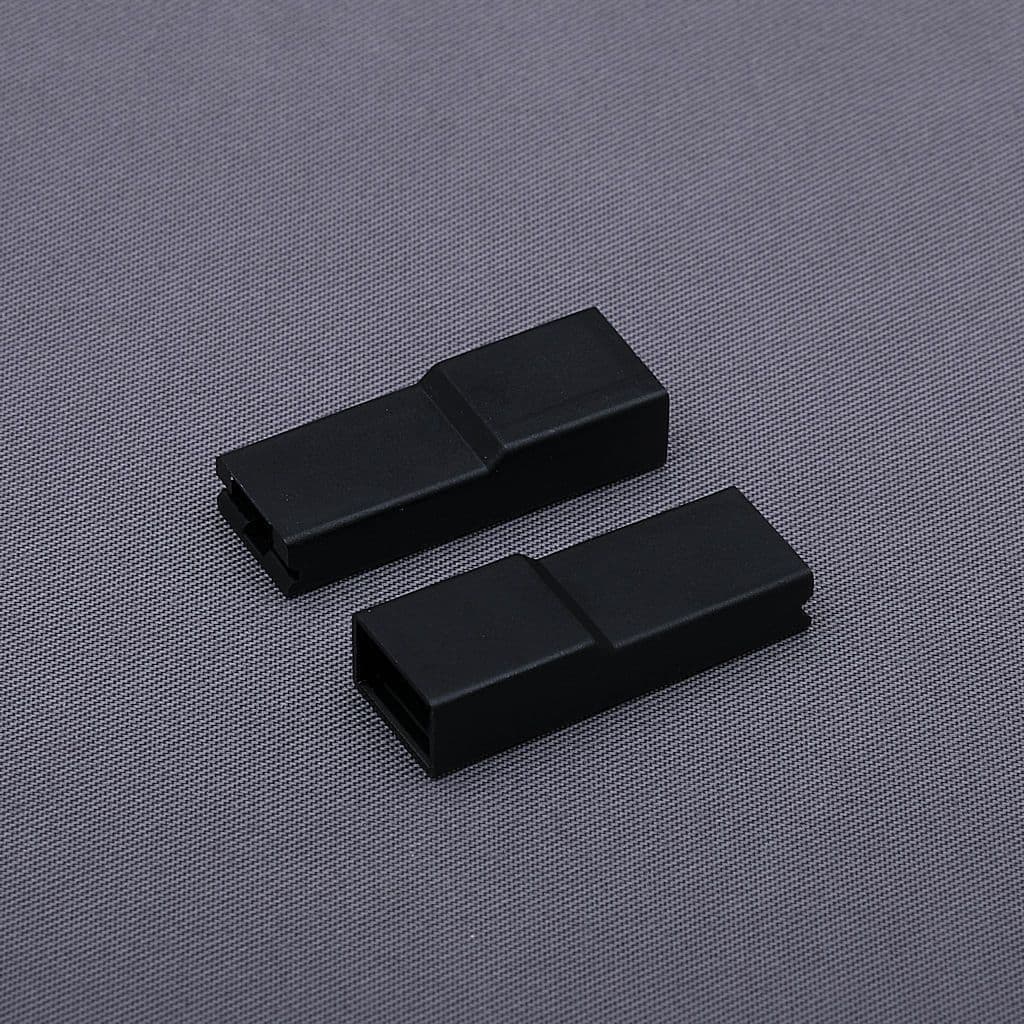 Hard plastic 6 3mm female blade terminal cover Black RS63004B/10