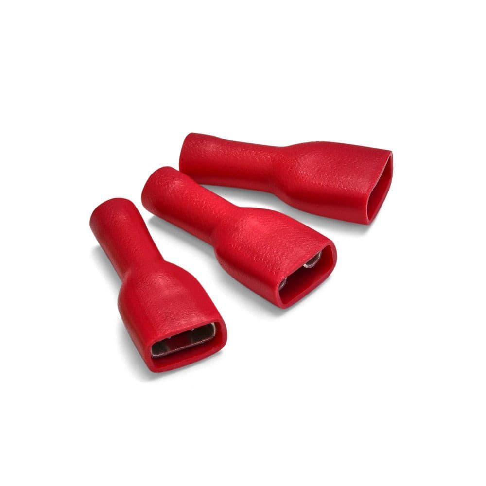 Red fully ins female blade terminal 6 3mm T301