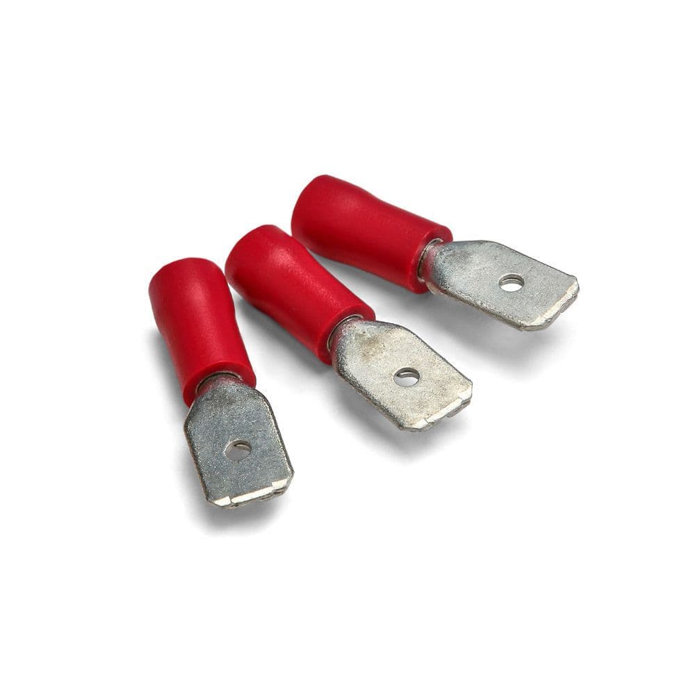 Red pre insulated male blade terminal 6 3mm T501