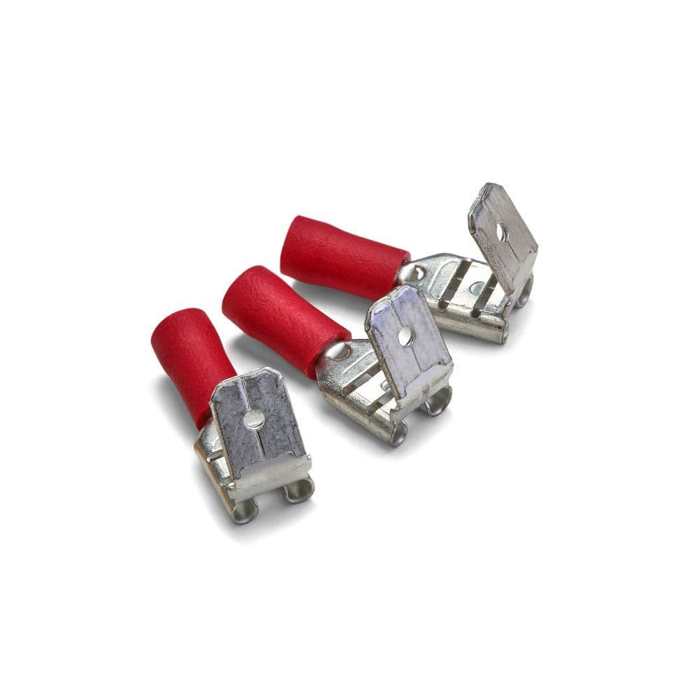 Red pre insulated piggy back blade terminal 6 3mm T601