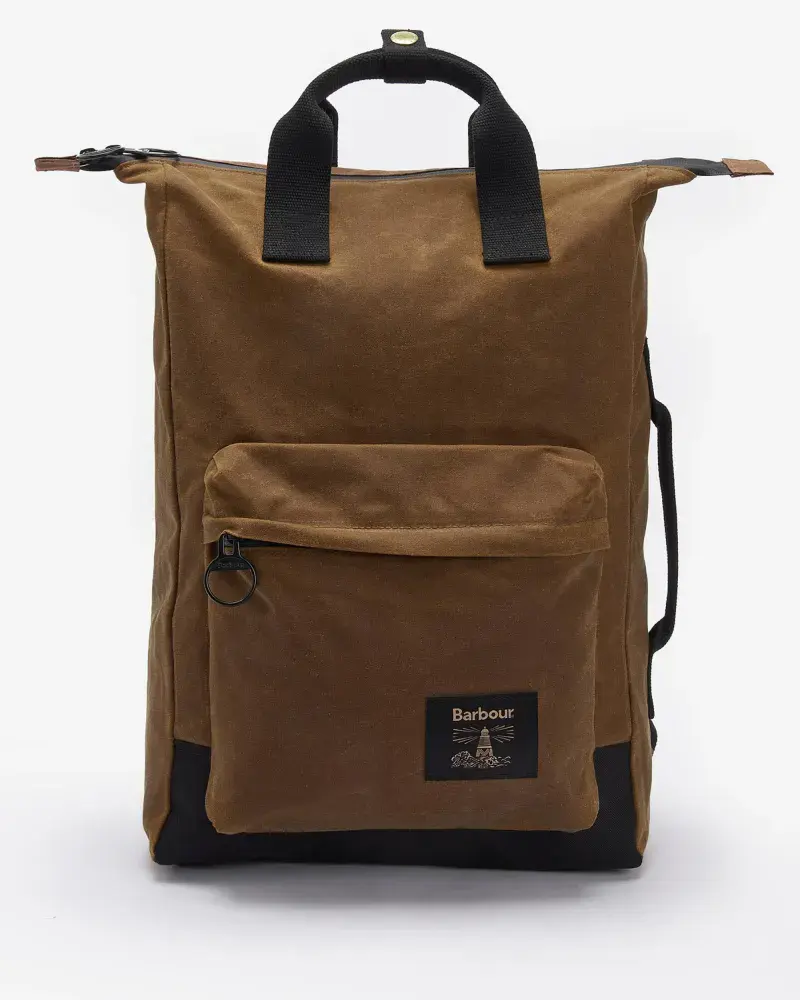 BARBOUR Field Wax Backpack - Tan-Black