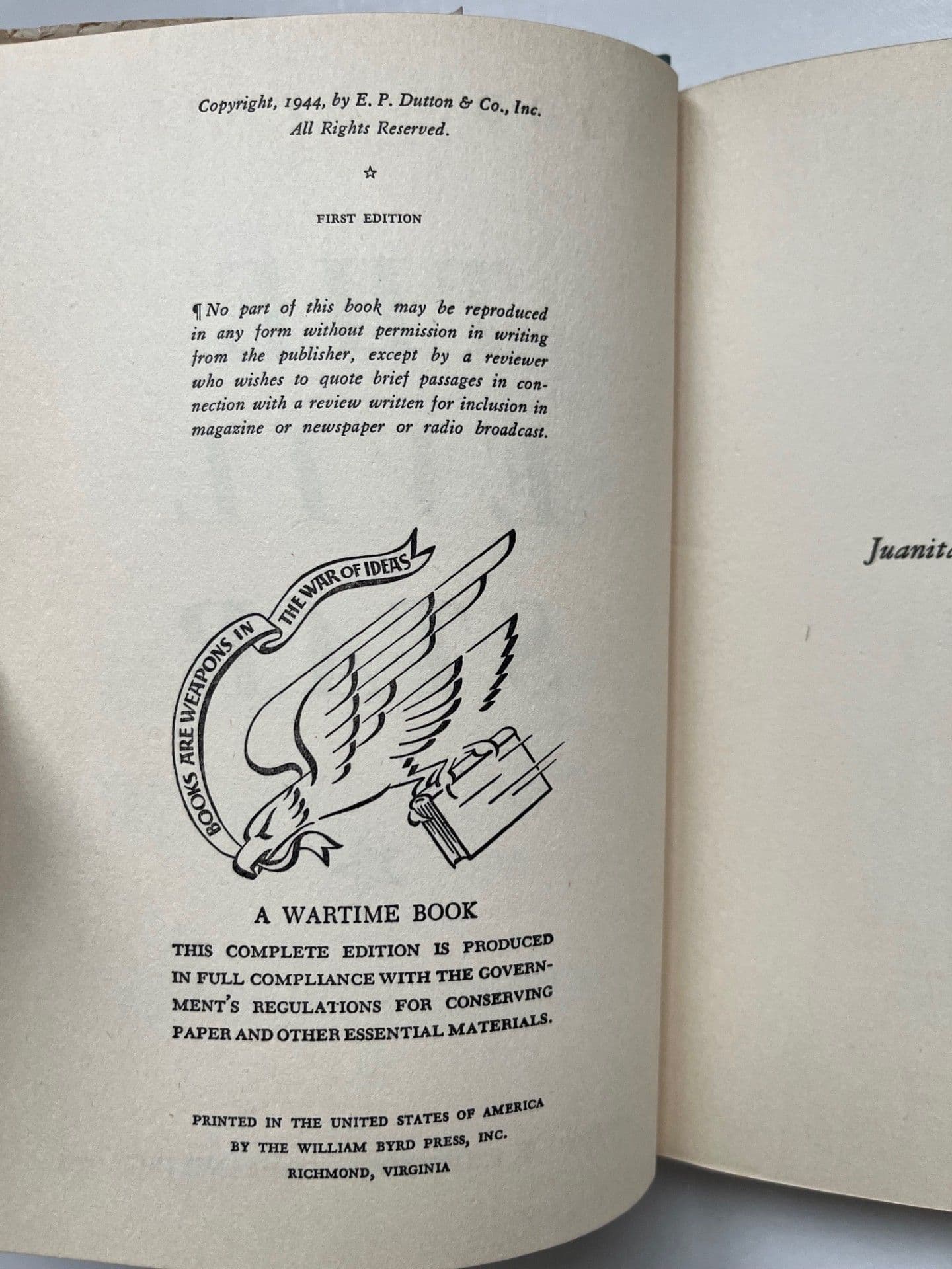 The Evil Star 1944 First Edition VG+/Near VG – John Spain (Cleve Adams)