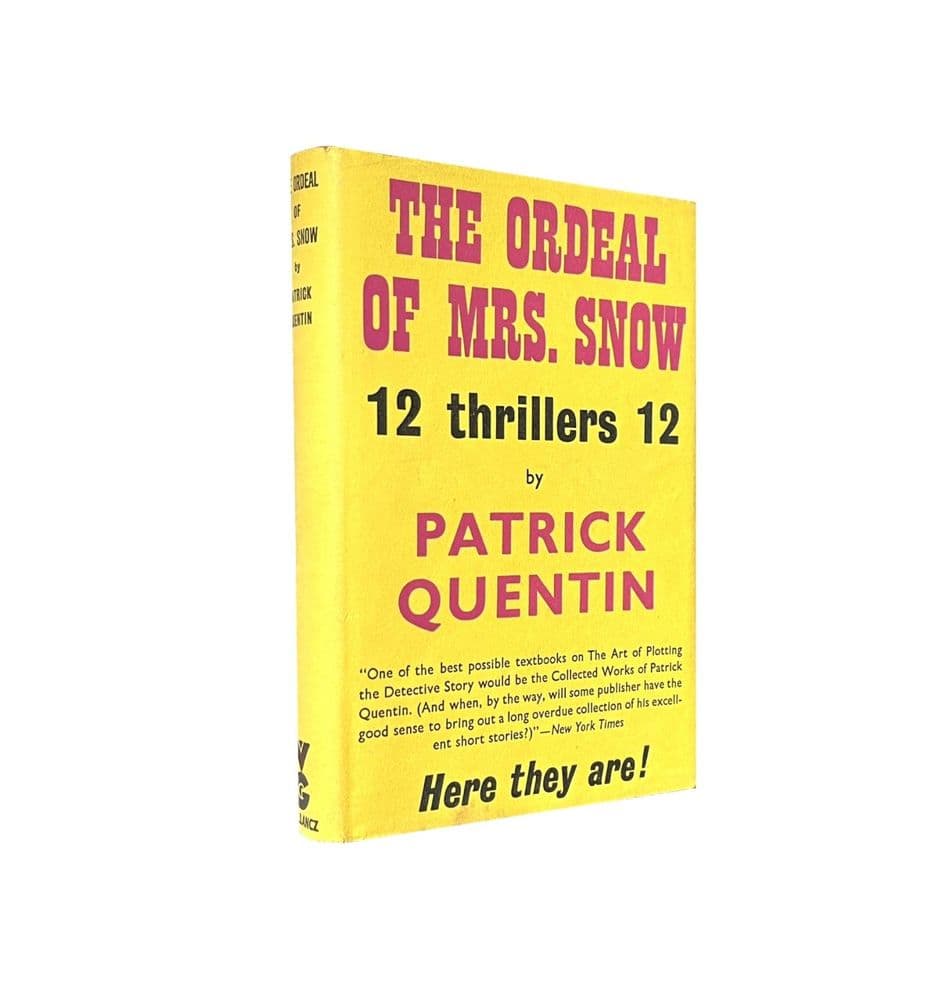 The Ordeal of Mrs Snow by Patrick Quentin First Edition Gollancz 1961