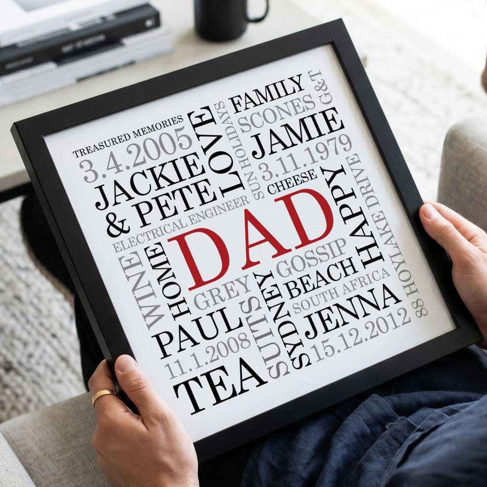 Personalised Dad Word Art