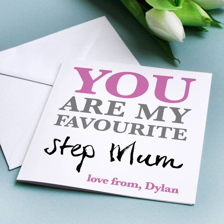 Personalised Favourite Step Mum Card