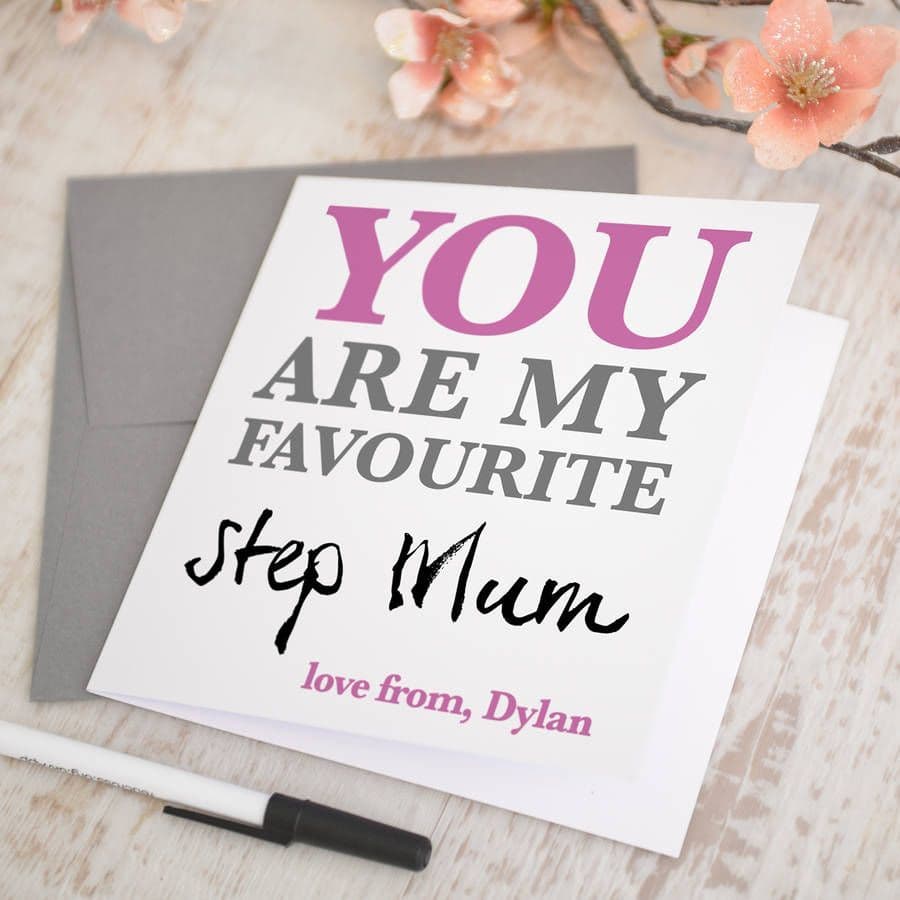 Personalised Favourite Step Mum Card