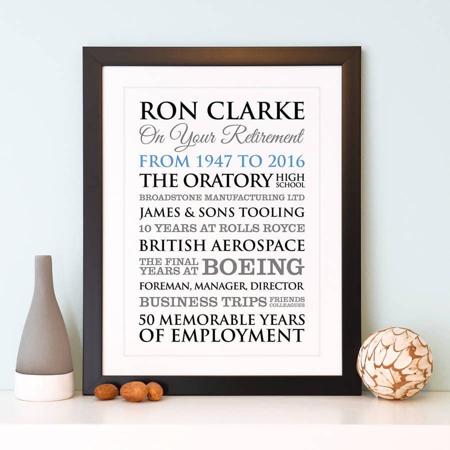Personalised Retirement Art