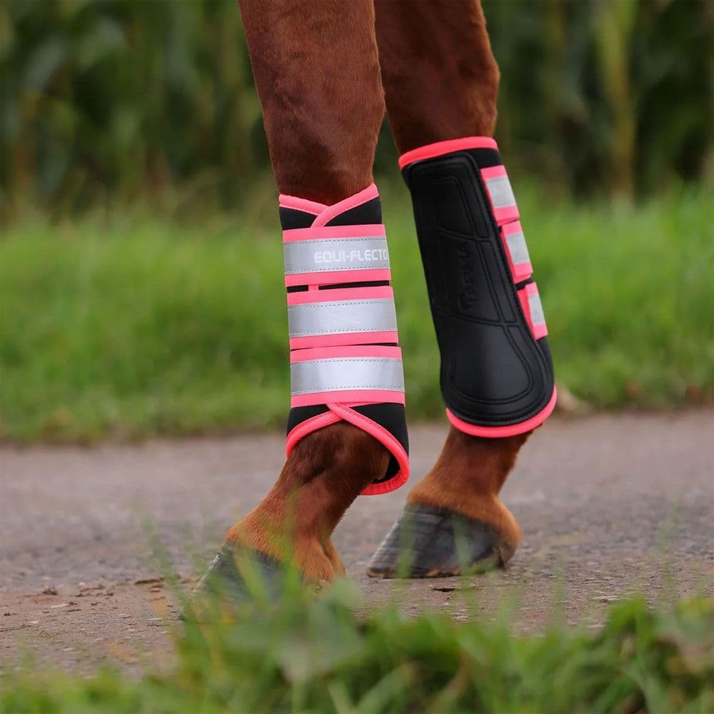 Shires ARMA Equi-Flector Brushing Boots - Pink