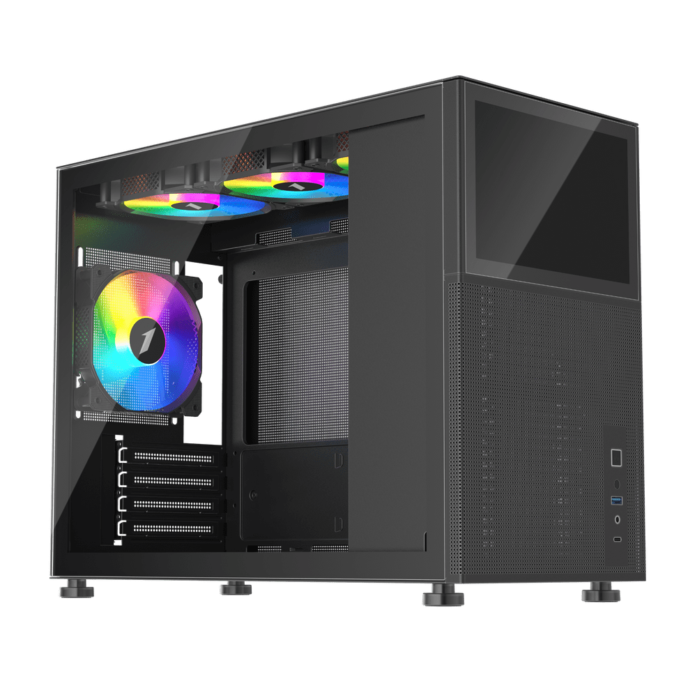 1st Player MIKU Mi6-EV Emotion View Micro ATX Black Case