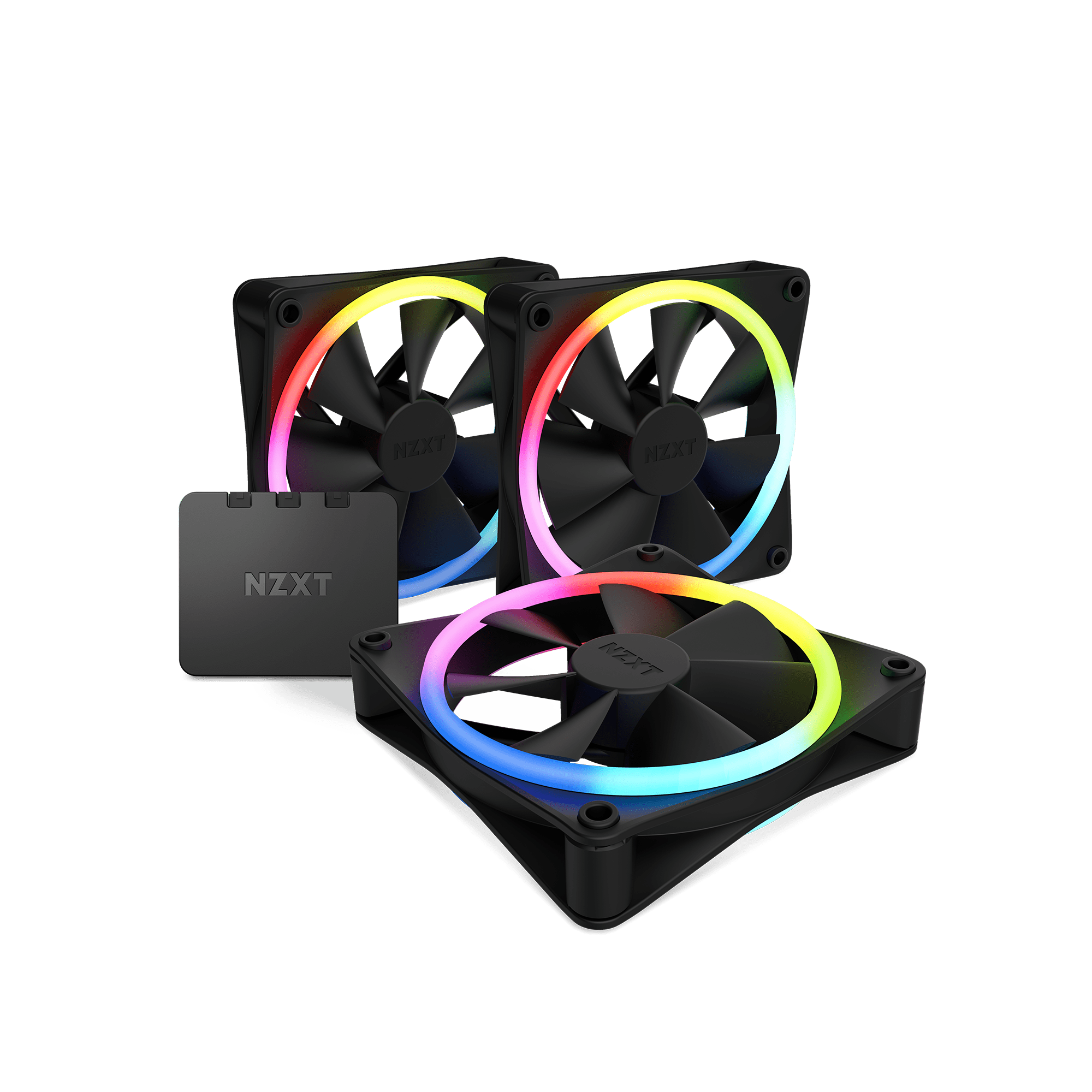 NZXT F120 RGB DUO 120mm Triple Pack Black