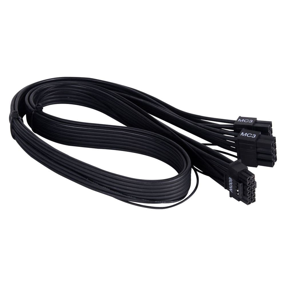 Silverstone 2 x EPS 8Pin PSU to 12 4Pin GPU 12VHPWR PCIe Gen5 Cable