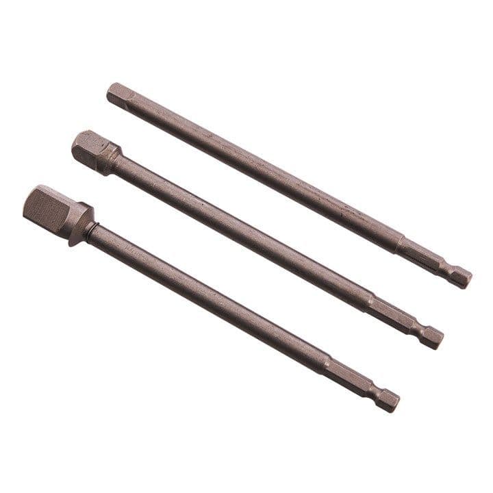 3pc 150mm 1/4" Hex Extension Adapter Set
