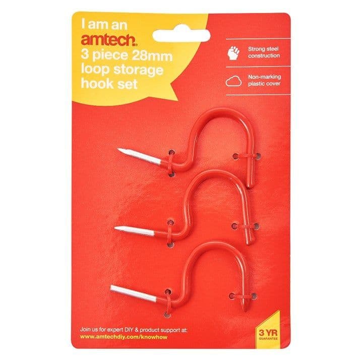 3pc 28mm Loop Storage Hook Set