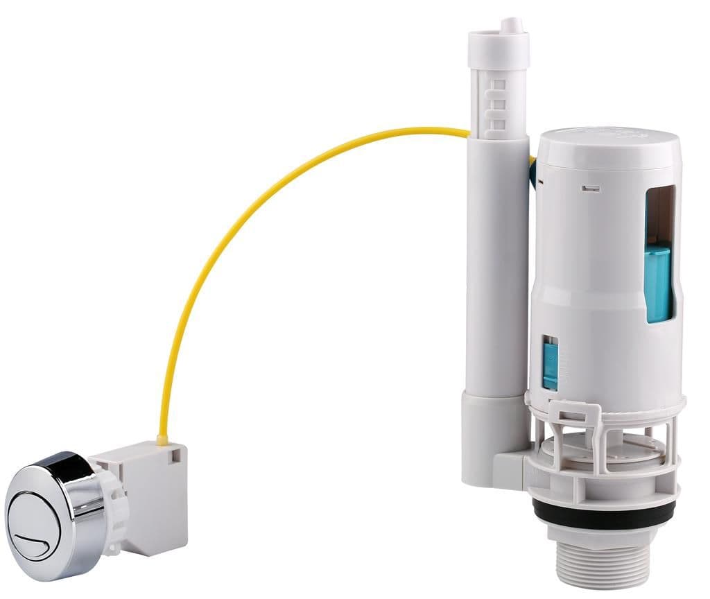 CONCEALED CISTERN FLUSH VALVE ADJUSTER WITH DUAL PUSH BUTTON