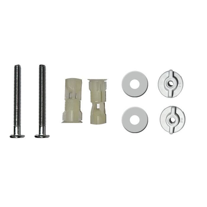 NYLON TOILET SEAT SCREWS & THROUGH PAN FIXINGS FOR STANDARD HINGES - PAIR