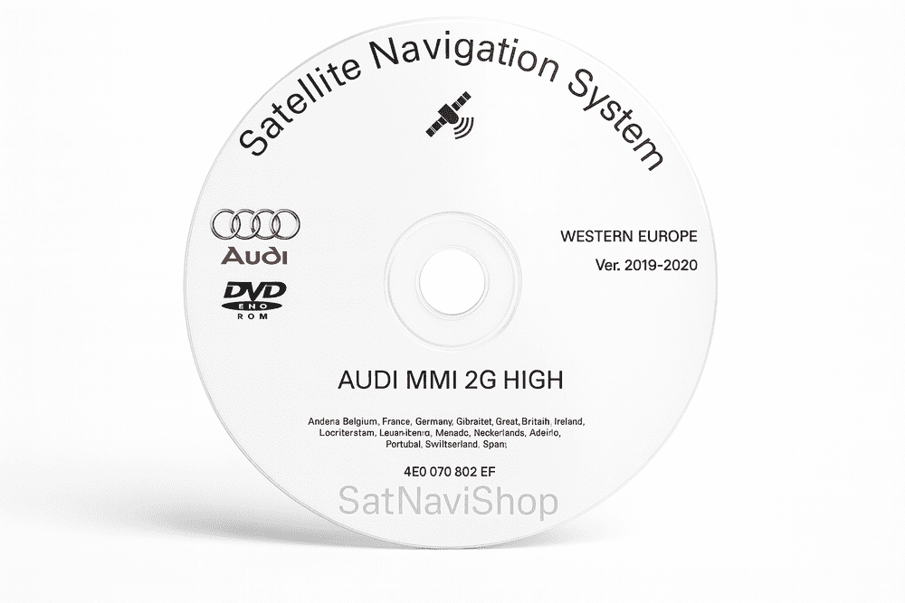 Audi MMI 2G High Navigation Map DVD 2026