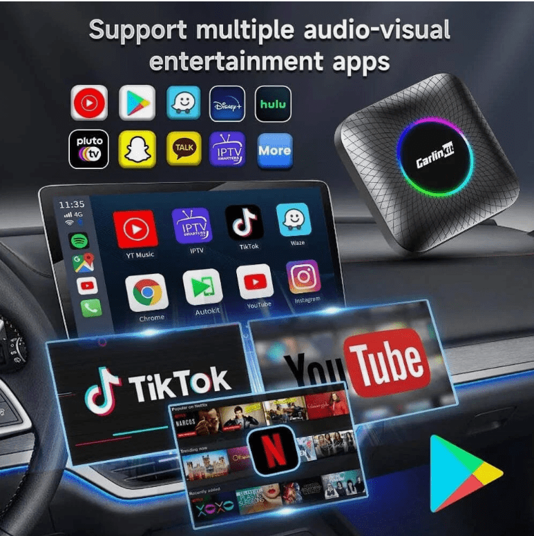 CarlinKit Android 13 Wireless CarPlay AI Box Android Auto LED ...