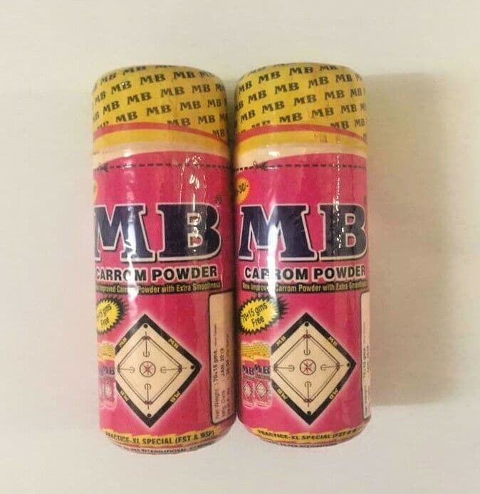 2 X 85g MB Improved Quality Carom/ Carrom Board Powder Bottle Extra Smooth
