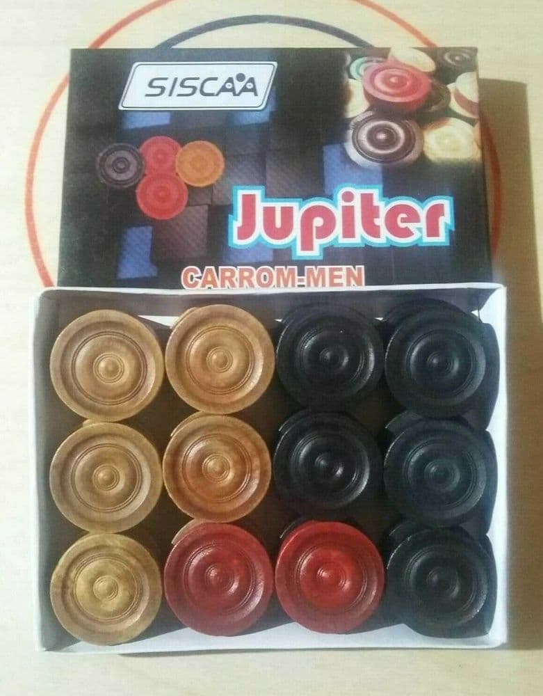 24 peices Wooden Carrom Board Counter Peices Carrom Mens Carrom Coins Gutti
