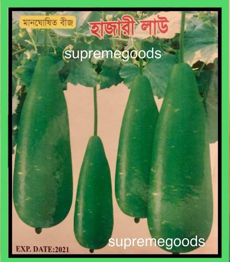 Indian Bangladeshi Vegetable Seeds Hazari Lau - Lauki Doodhi