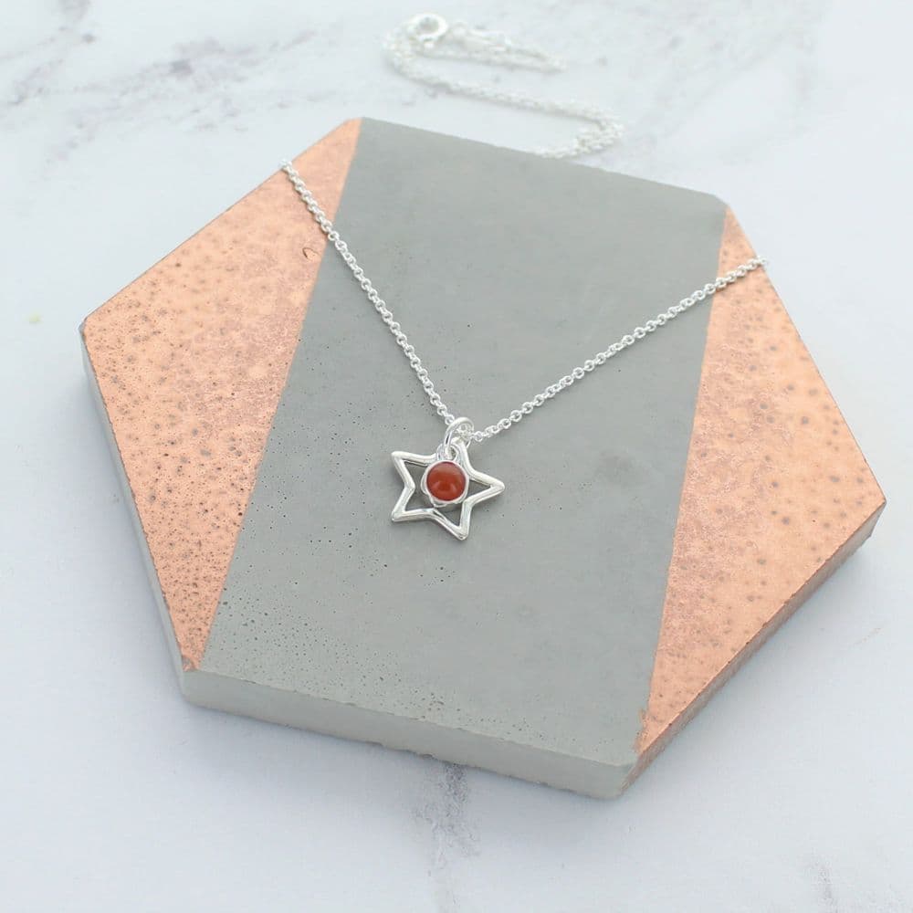 Carnelian Star Necklace