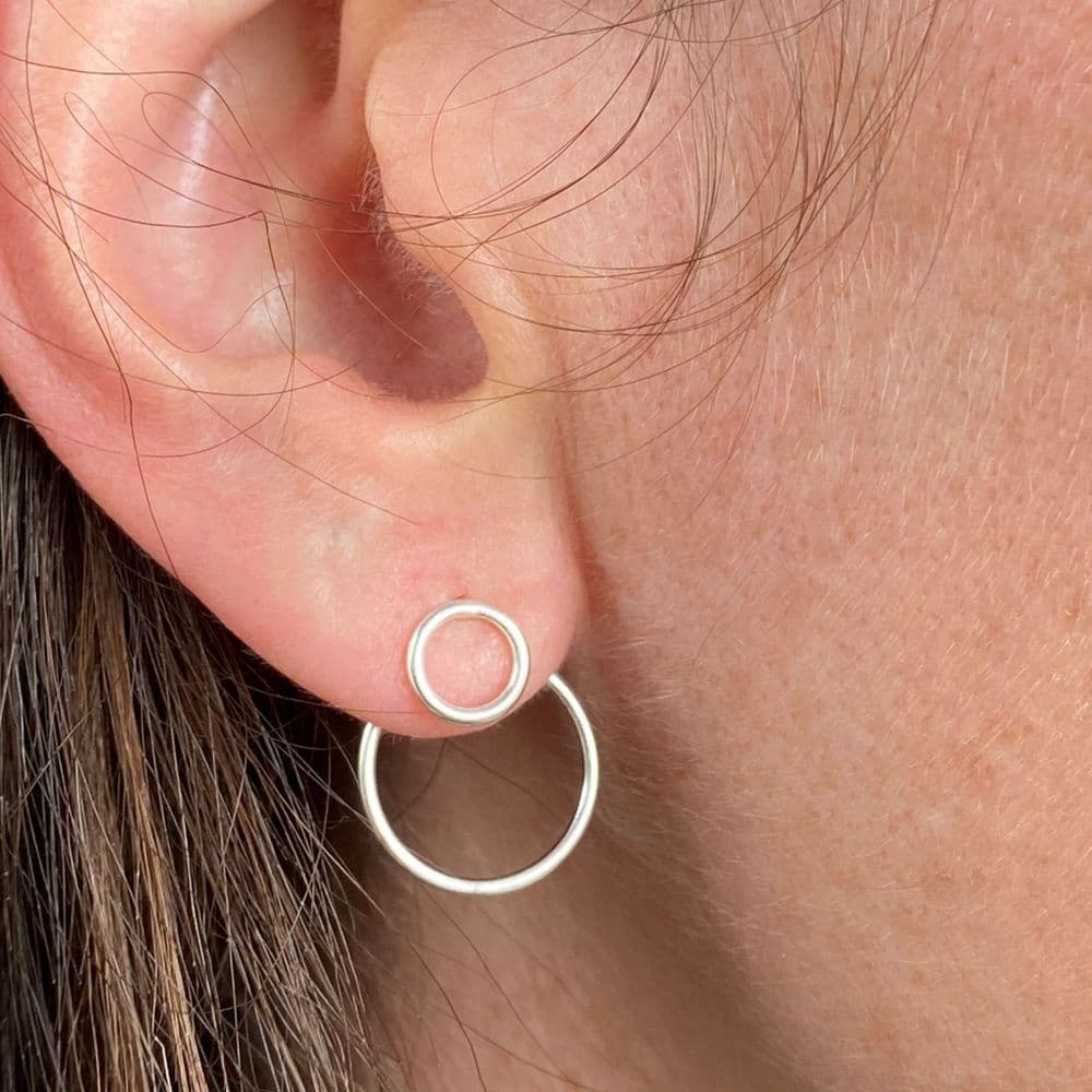 Double Circles Illusion Earrings