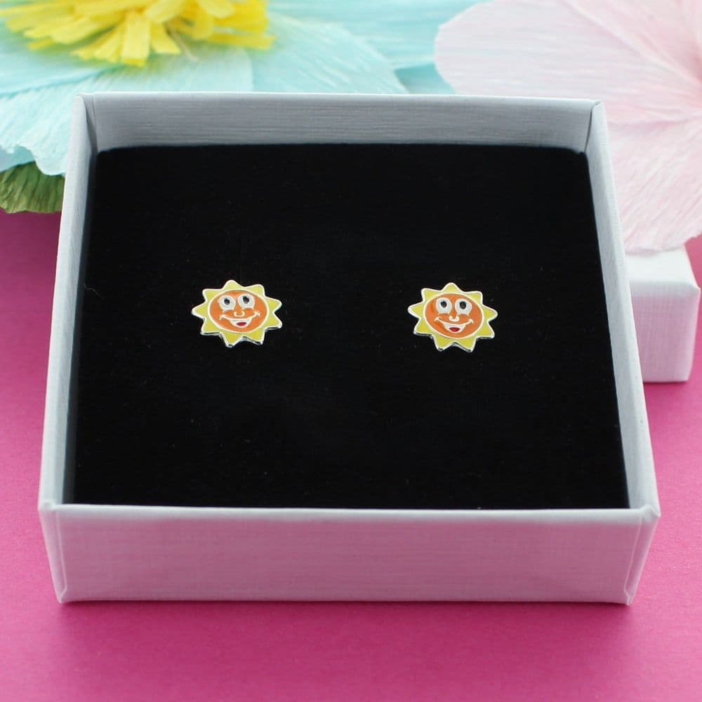 Happy Sun Stud Earrings