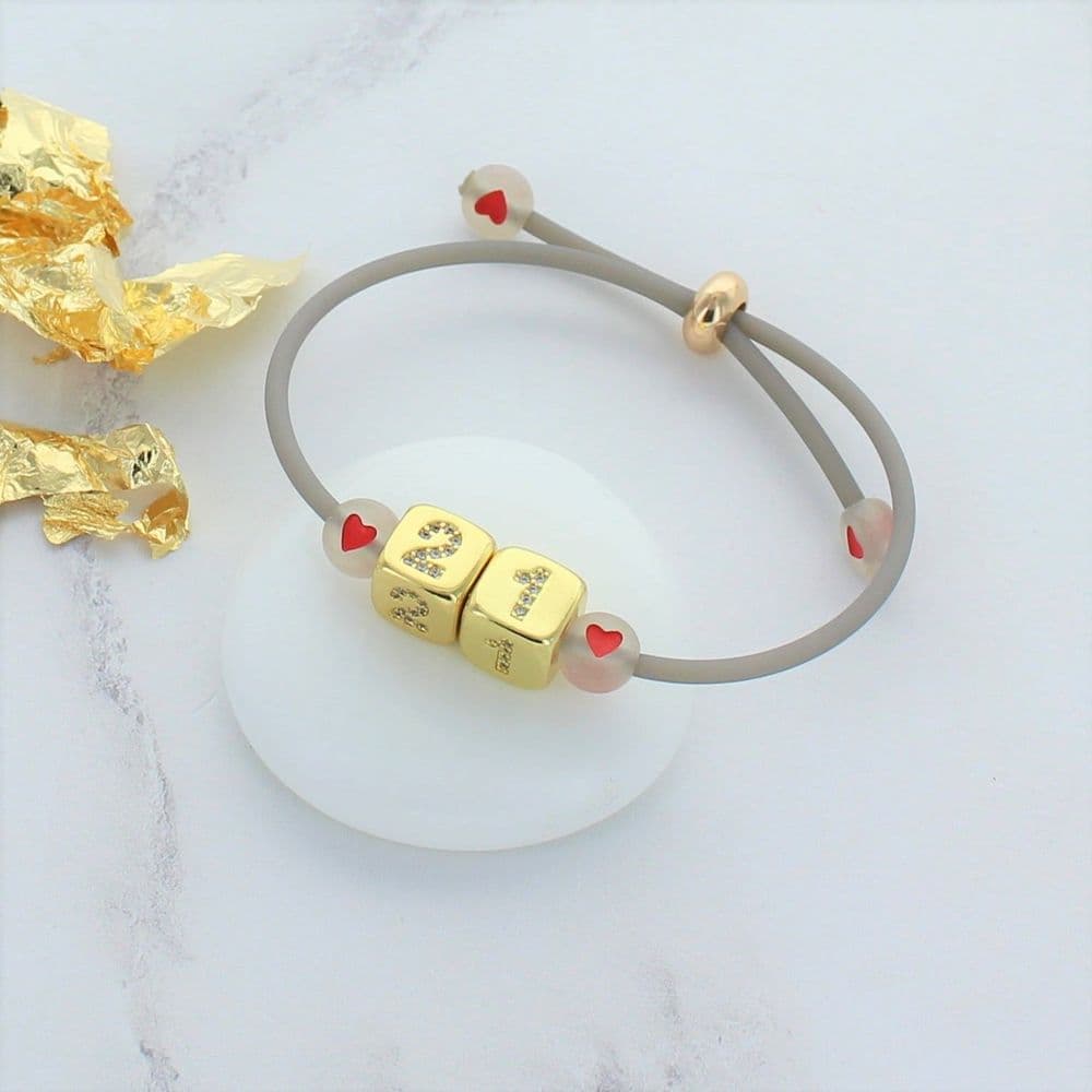 Personalised Date Cube Bracelet