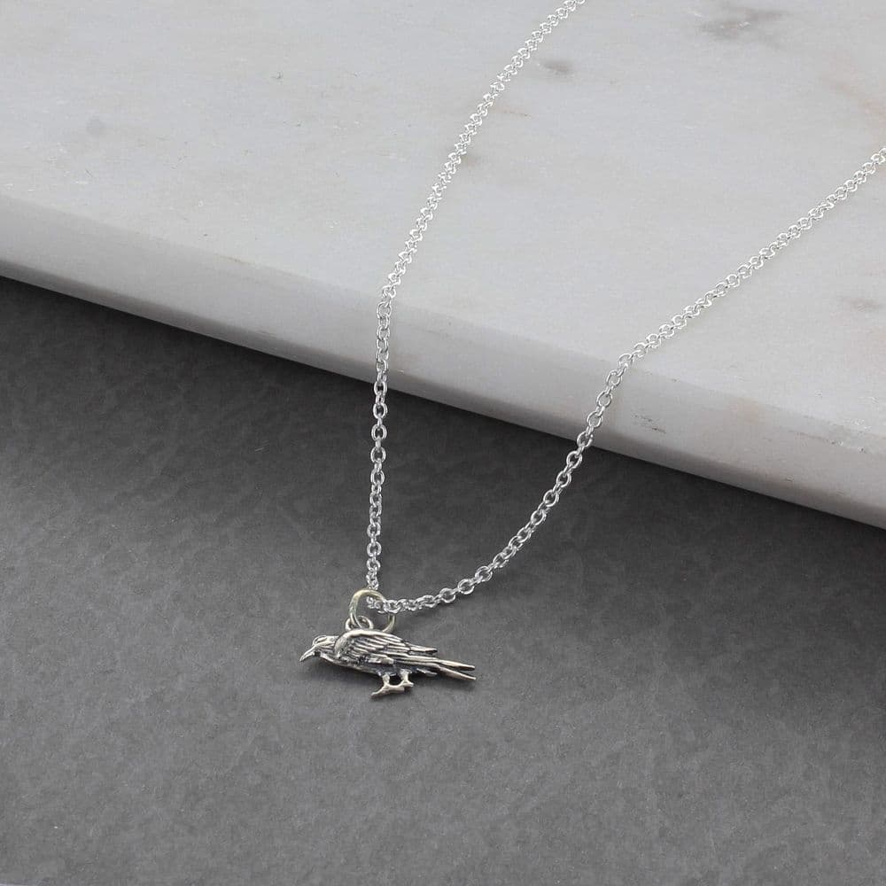 Raven Charm Necklace