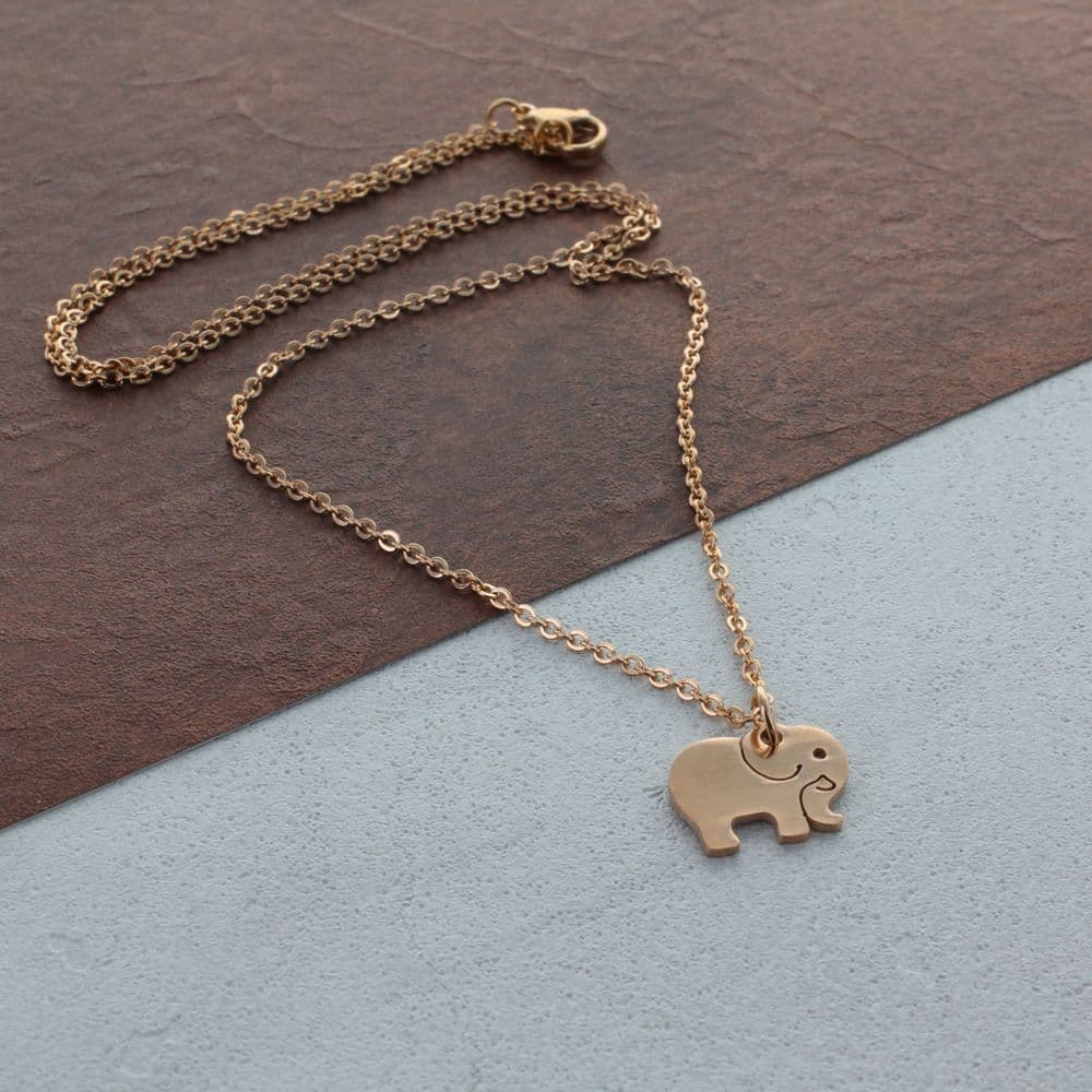 Rose Gold Elephant Necklace
