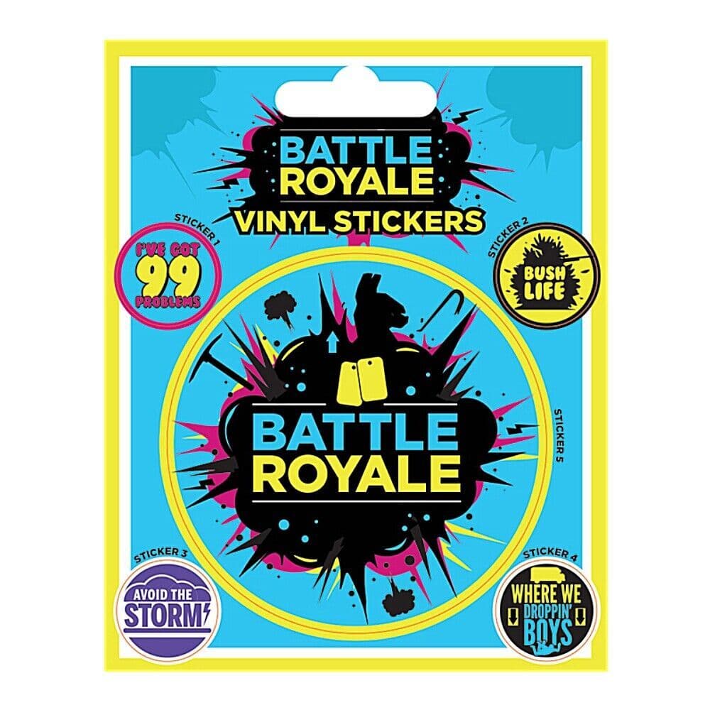 Battle Royale Infographic Vinyl Stickers Set Decals