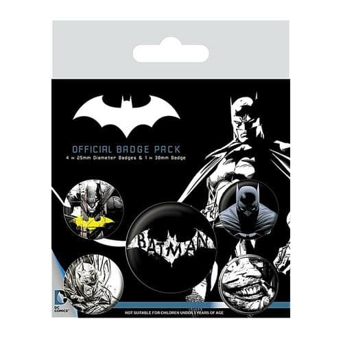 DC Comics Batman Dark Knight Button Badge Pack